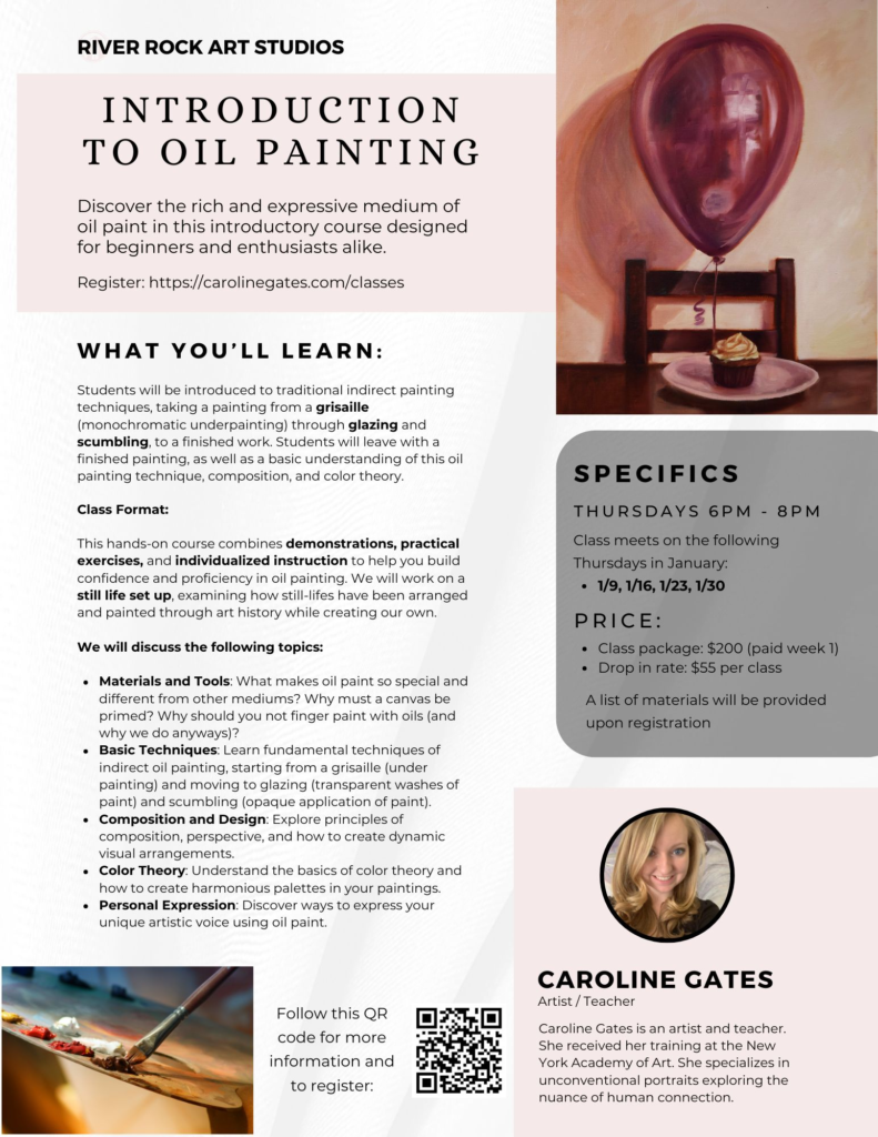 Introduction to Oil Painting (Indirect Methods) - Metropolitan Arts Council