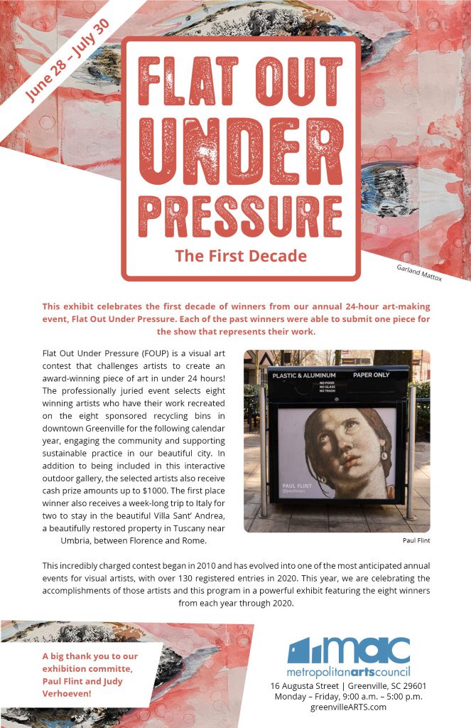 Exhibit sign - Metropolitan Arts Council